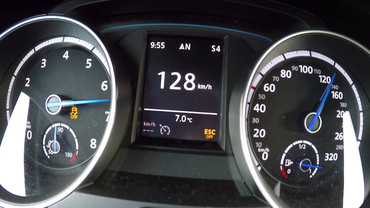 launch control VW Golf 7 R DSG 0-100 0-200km/h 0-120mph 300hp full ...