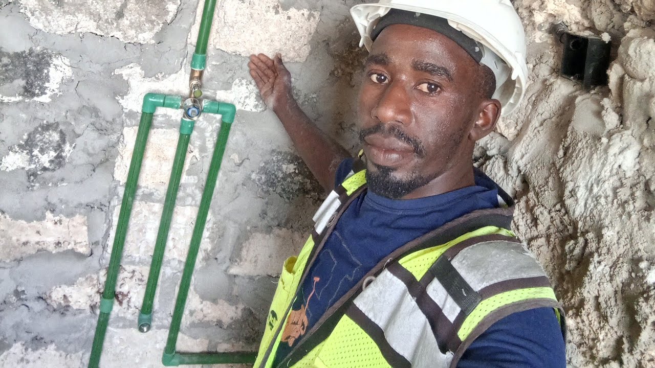 From wall chasing, piping to final plumbing fittings - YouTube