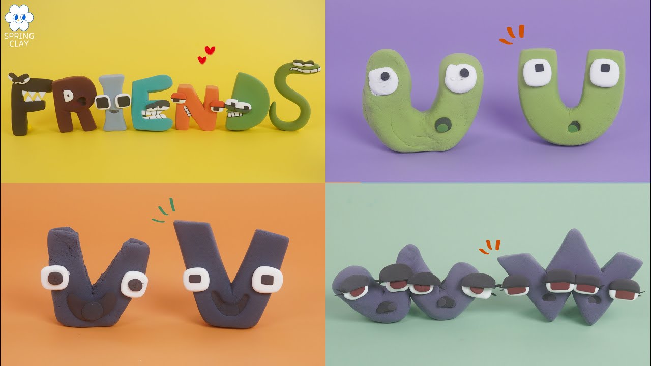 Alphabet Lore UVW _ Making clay stop motion Animation - YouTube