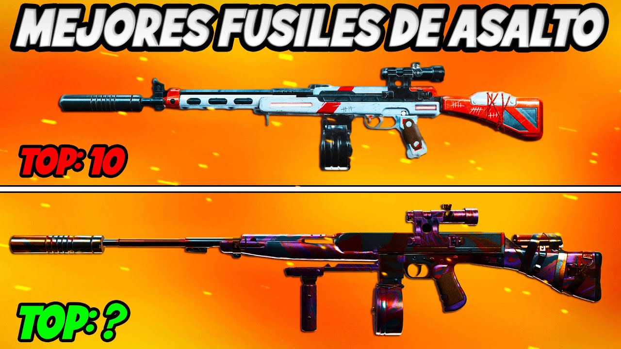 TOP 10 FUSILES DE ASALTO en WARZONE TEMPORADA 5 RECARGADA - YouTube