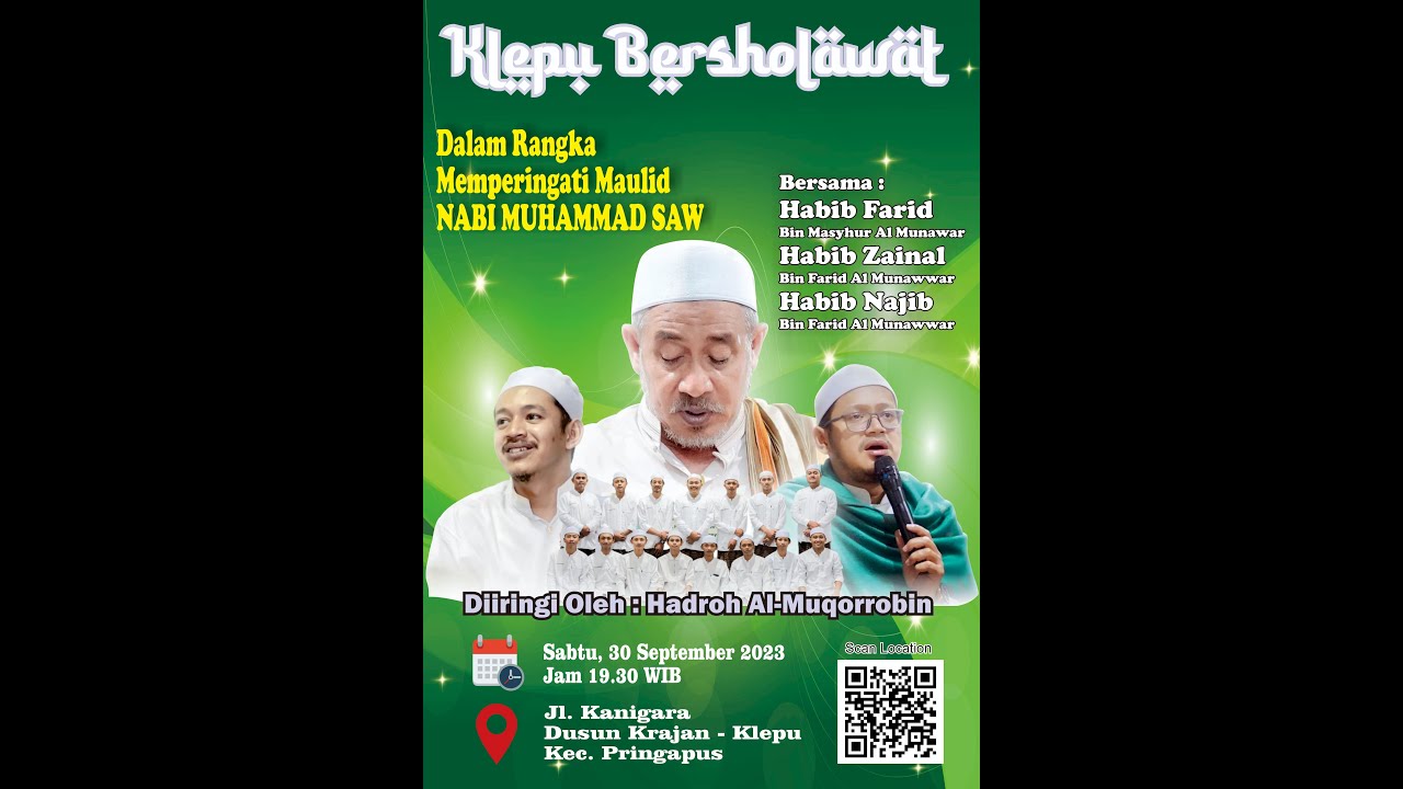 Live Klepu Bersholawat Bersama : Habib Farid Bin Masyhur Al Munawar ...