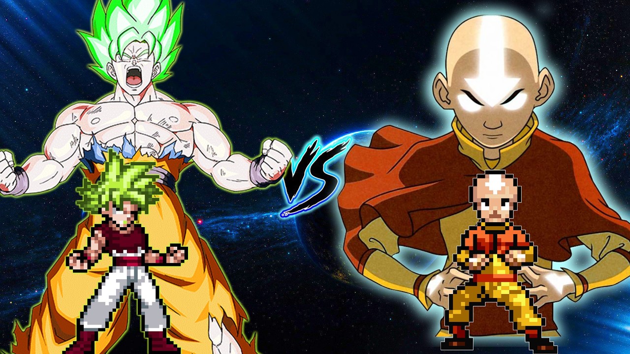 🤨LEGENDARY GOKU SSJ V.2 VS AANG AVATAR MODE IN JUMP FORCE MUGEN - YouTube