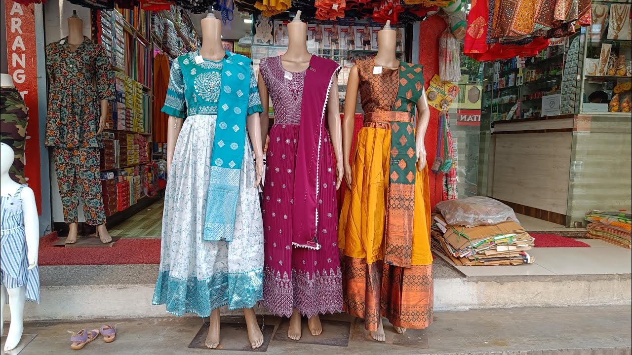 Bangalore Wholesale Price Gown And Crop Top Navrang Textile KamalaNagar ...