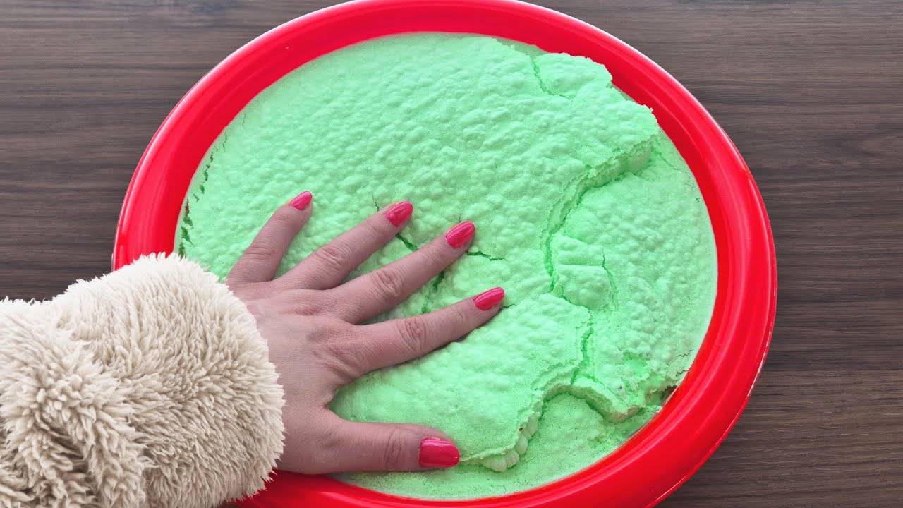 Dried Crust Slime with Black Pearls - Making Relaxing & Super ...