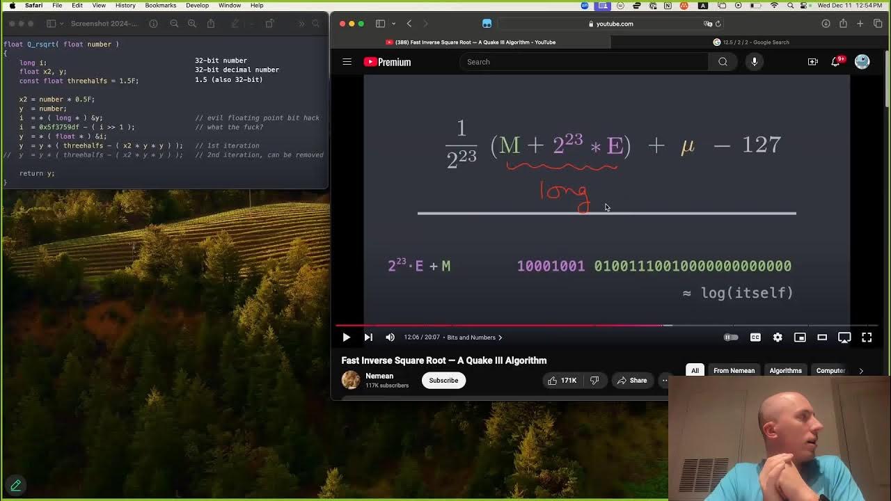 💥 Understanding Fast Inverse Square Root Quake III Algorithm - Logs - YouTube