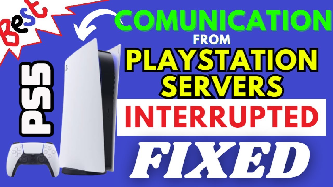 Communication with Playstation Servers Interrupted - PS5 FIX - YouTube