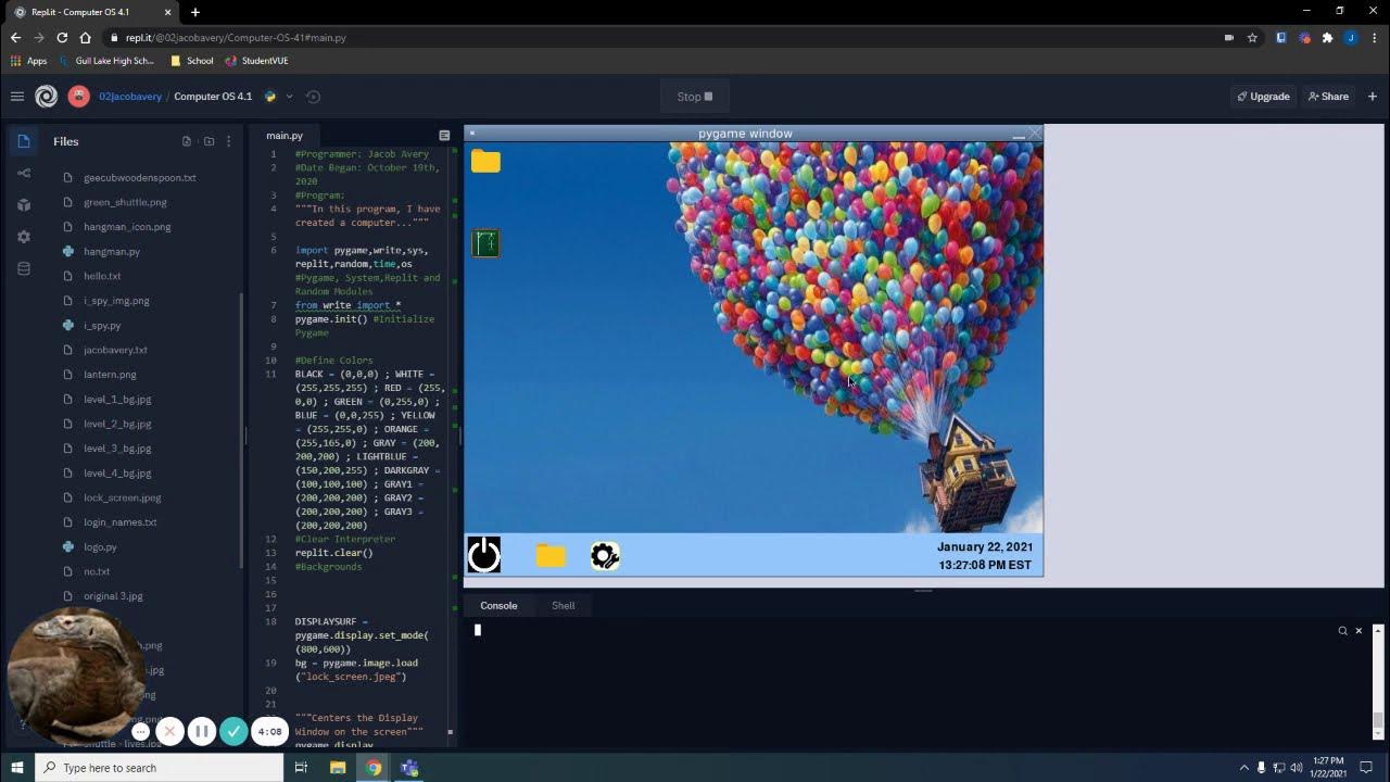 Python with the Pygame GUI (Computer Desktop using Repl.it) - YouTube
