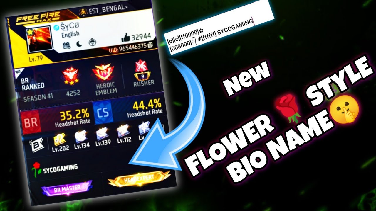Freefire bio colour name🎯|Freefire bio colour flower 🌹 code | - YouTube