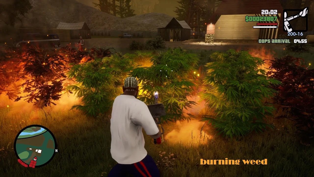 GTA San Andreas - Full Game Walkthrough (burning weed ) - YouTube