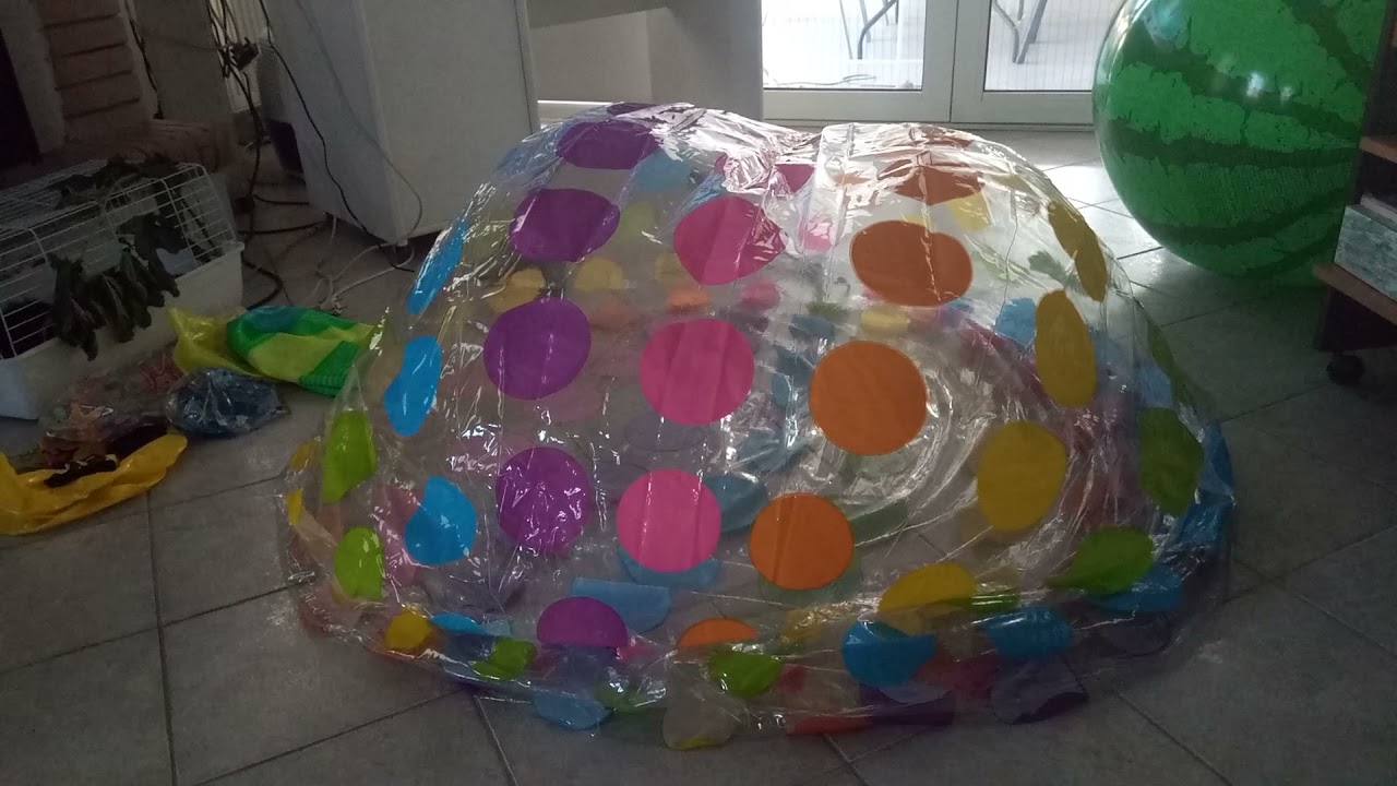 monster big beach ball deflating by air pump[ - YouTube