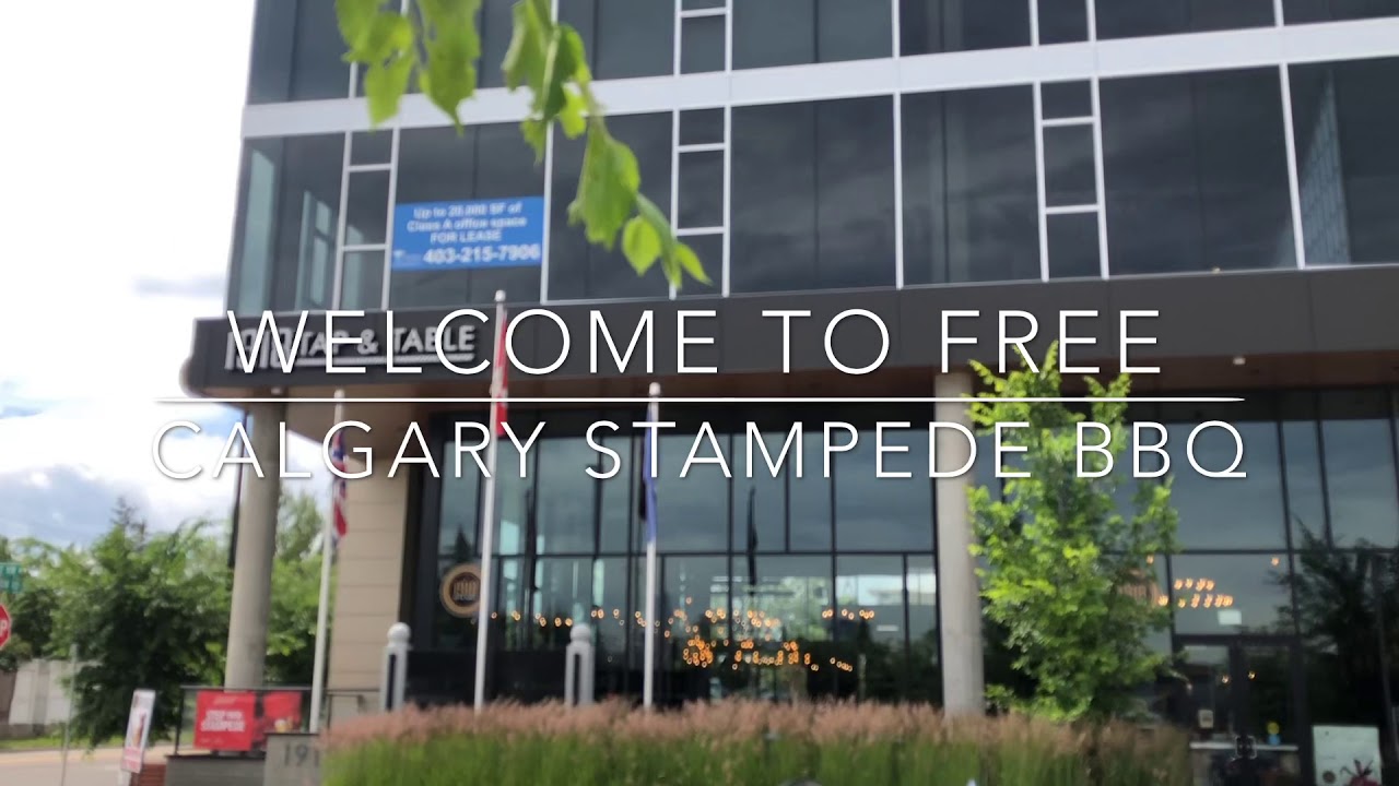 Free BBQ at Tap & Table Restaurant for Calgary Stampede week - YouTube