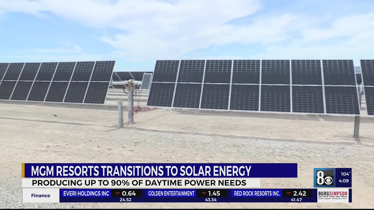 MGM Resorts Launches 100MW Solar Array in Las Vegas - YouTube