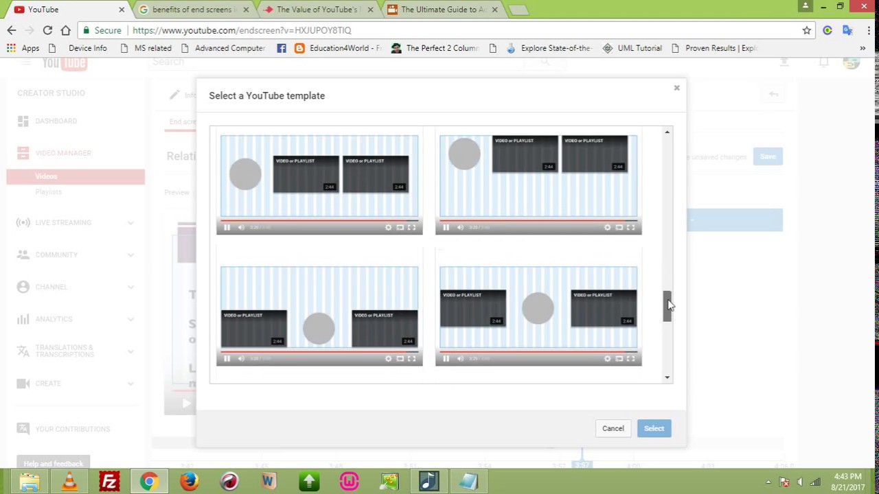 End Screens | How to Add / Remove End Screens on YouTube Videos ...