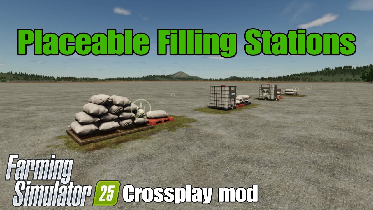 Placeable Filling Stations / FS25 crossplay mod - YouTube