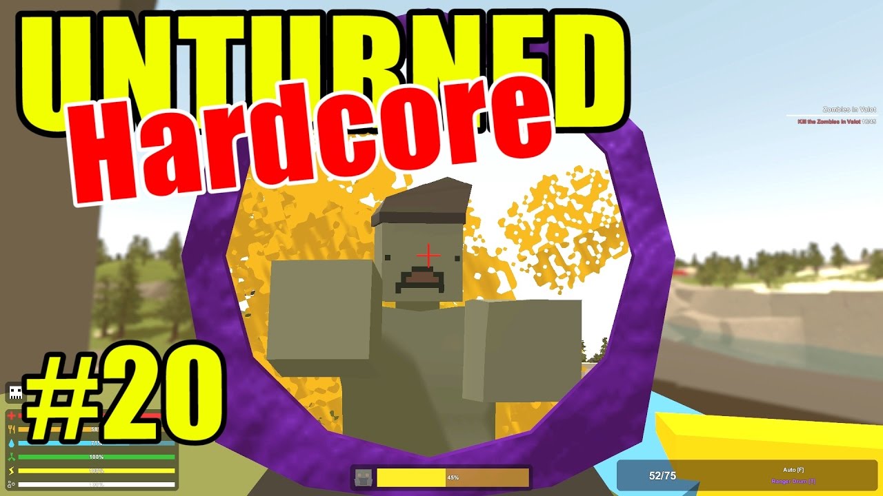 Unturned HARD Mode - Deadzone MEGA Zombie!! - Ep. 20 (Overgrown 3+ Map ...