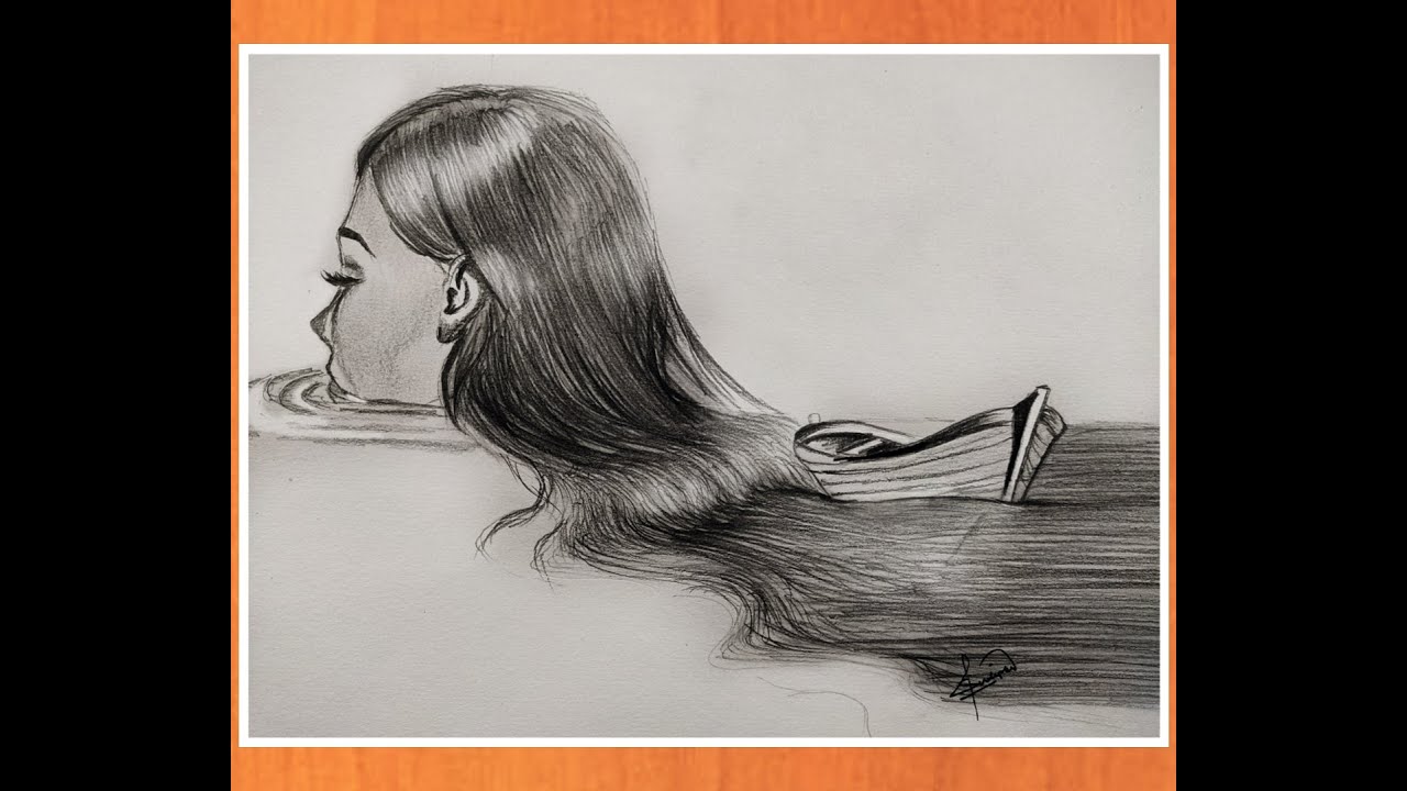 How to draw pencil drawing a sad girl || deep meaningfull || step by ...