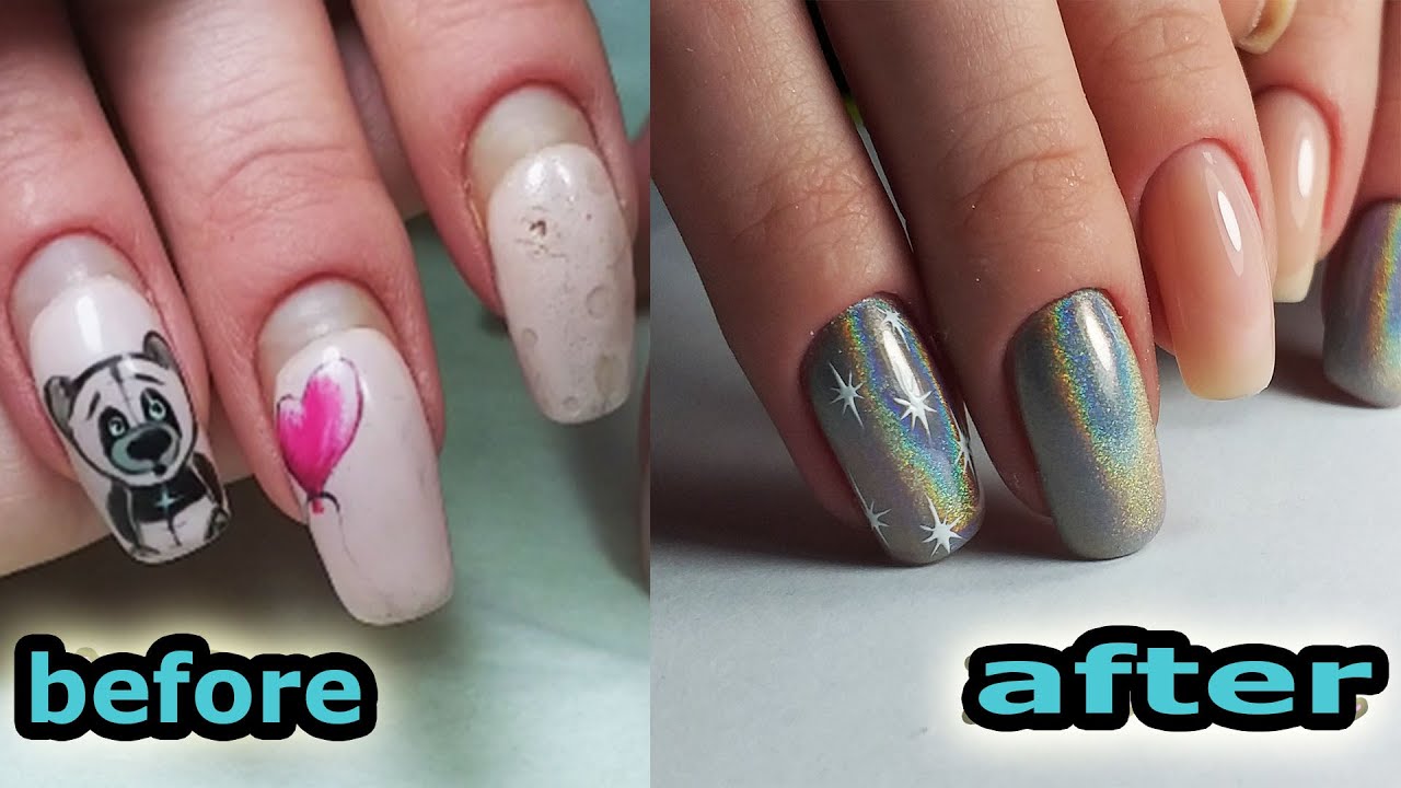 Prism Powder holographic Powder nail CORRECTION - YouTube