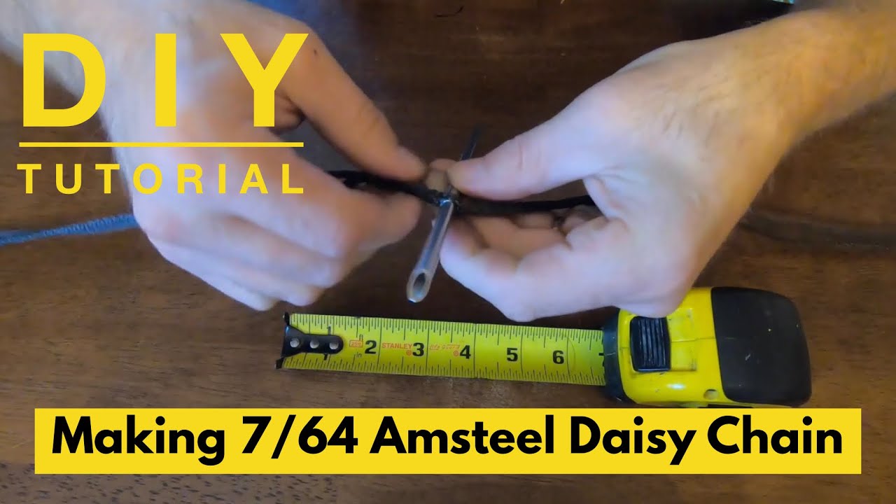 DIY Tutorial on making Daisy Chain from 7/64th Amsteel - YouTube