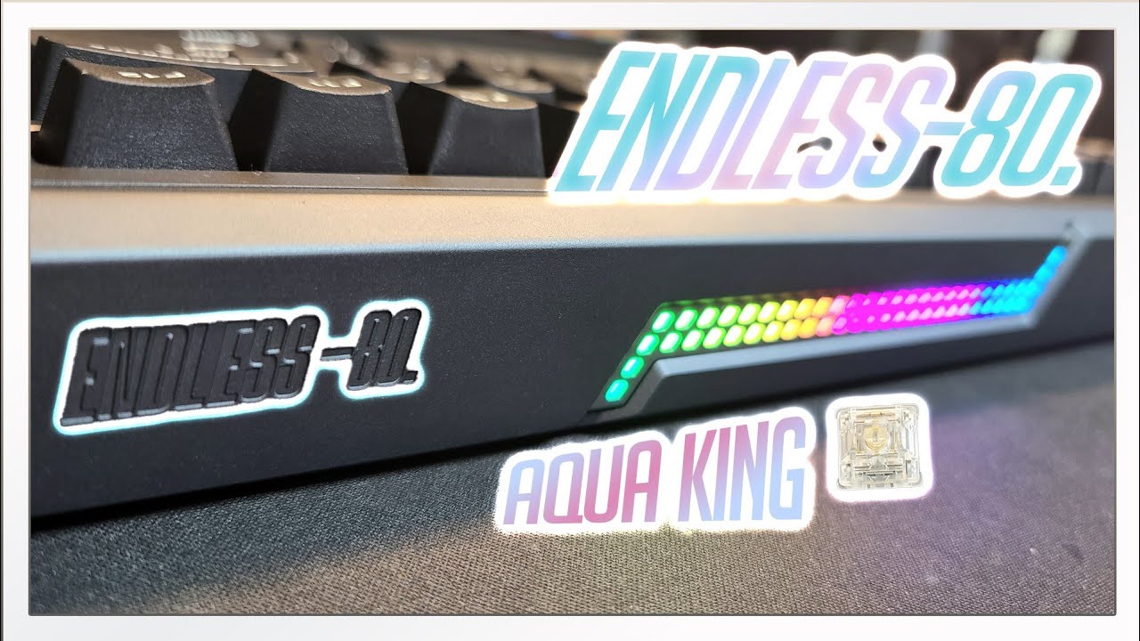 Pixelspace Studio X KBDfans Endless-80 키보드 타건 (w/ 아쿠아킹 스위치) - YouTube