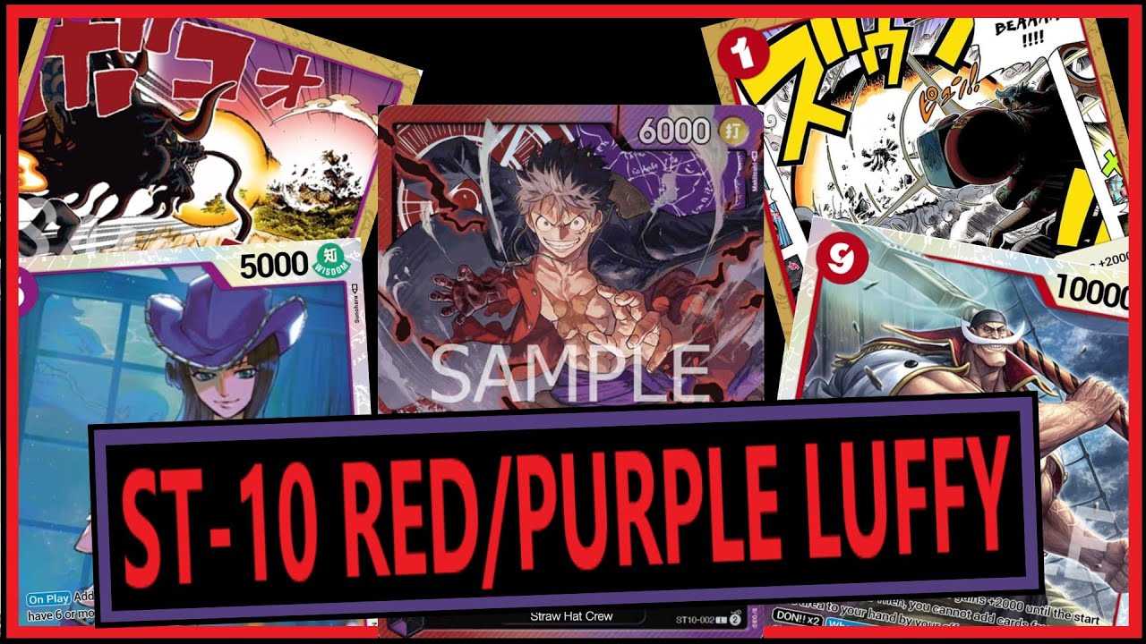 One Piece TCG: ST-10 Red/Purple Luffy - YouTube