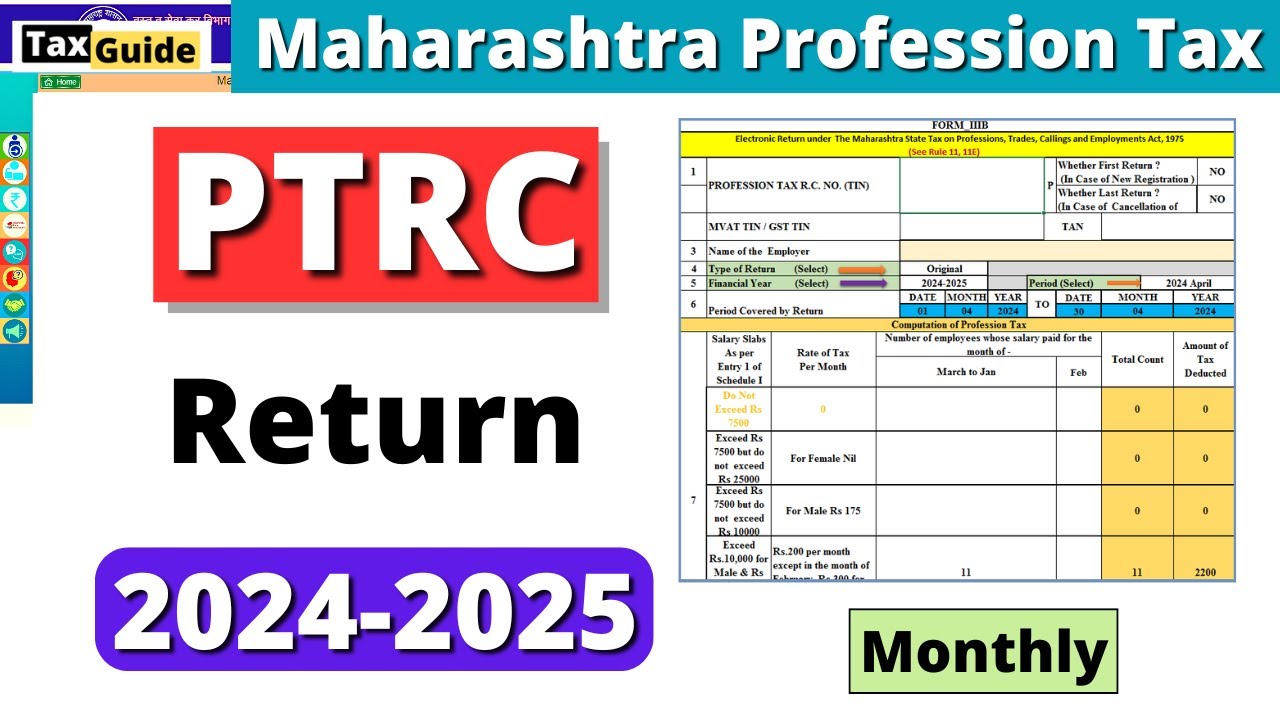 PTRC Return Filing for 2024-25 in Maharashtra | Maharashtra Profession ...