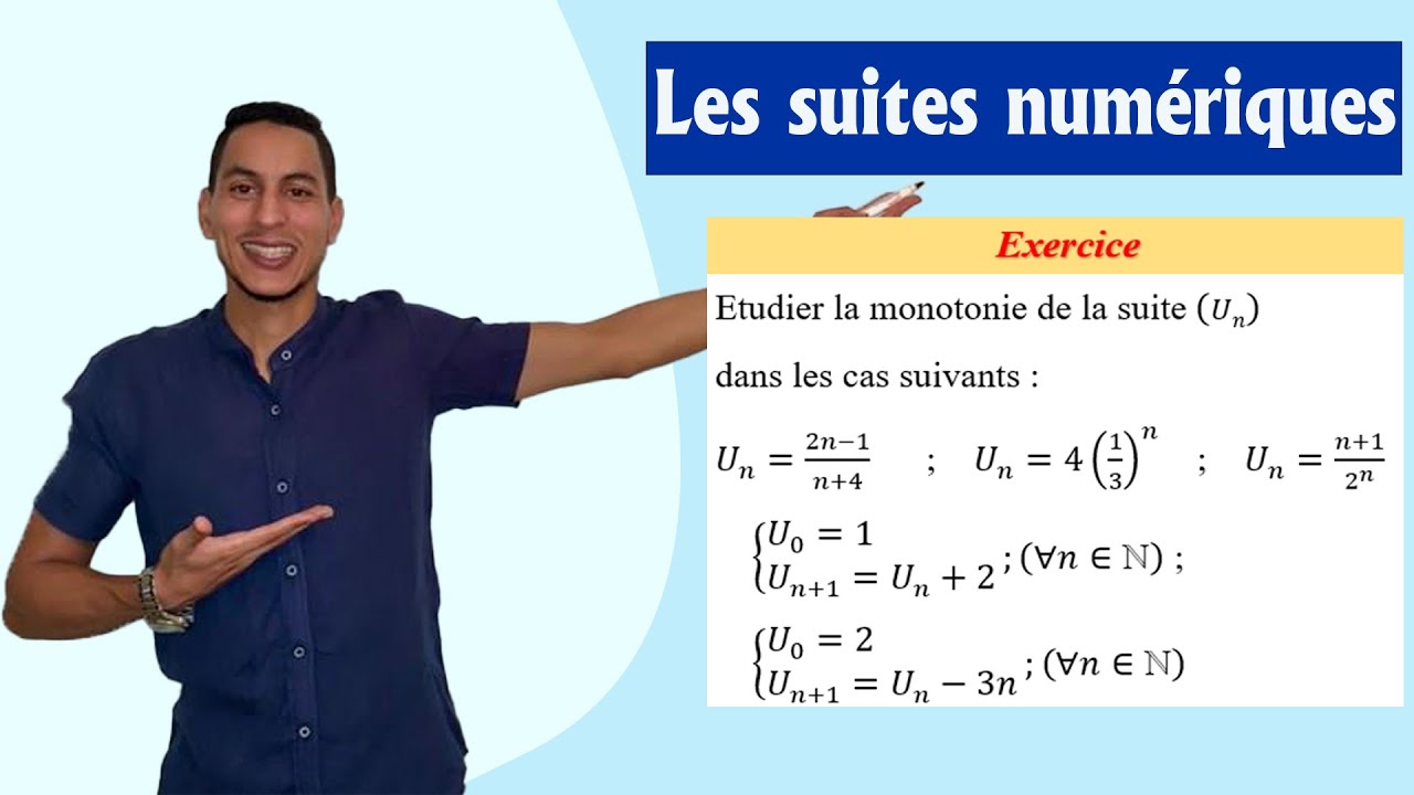 les suites numériques exercices corrigés 1bac : la monotonie d'une ...