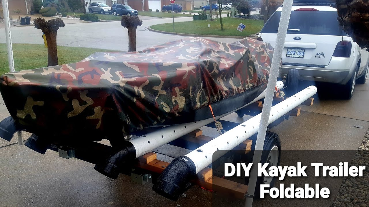 Double Kayak Trailer Build. 1 Or 2 Kayaks. Foldable. Custom Harbor ...