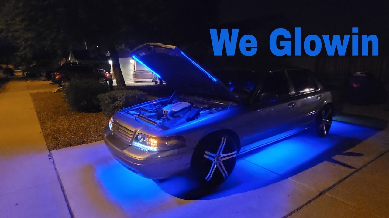 Crown Victoria with led interior lights. - YouTube