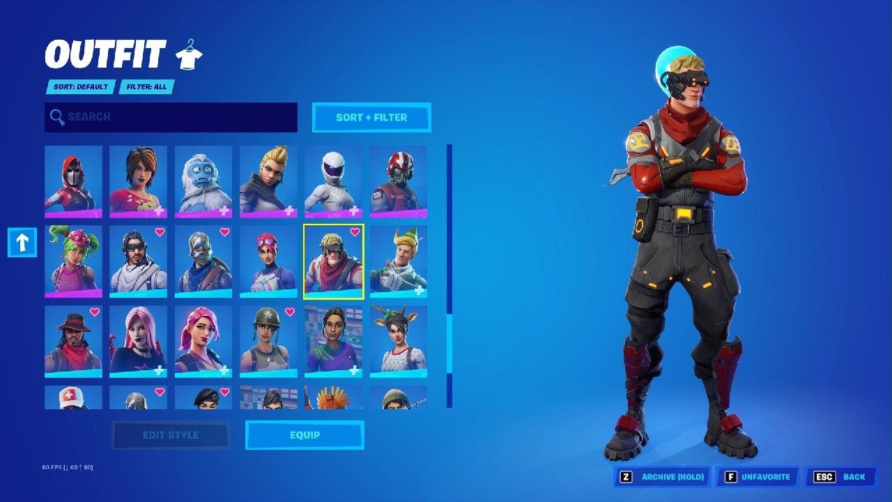 My season 1 fn account tour (Not my main account) - YouTube