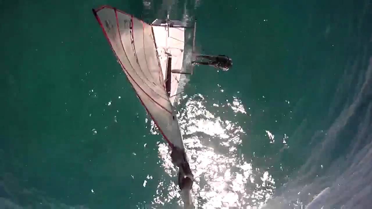 Musto skiff mast head break - YouTube