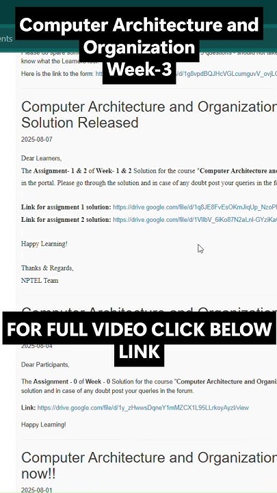 NPTEL Computer Architecture and Organization Week 3 Assignment Answers | NOC25-CS154 | Jul–Dec ...