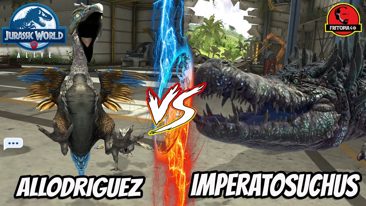 🦃ALLODRIGUEZ VS IMPERATOSUCHUS🐊BATALLAZA EN ARENA enJurassic World ...