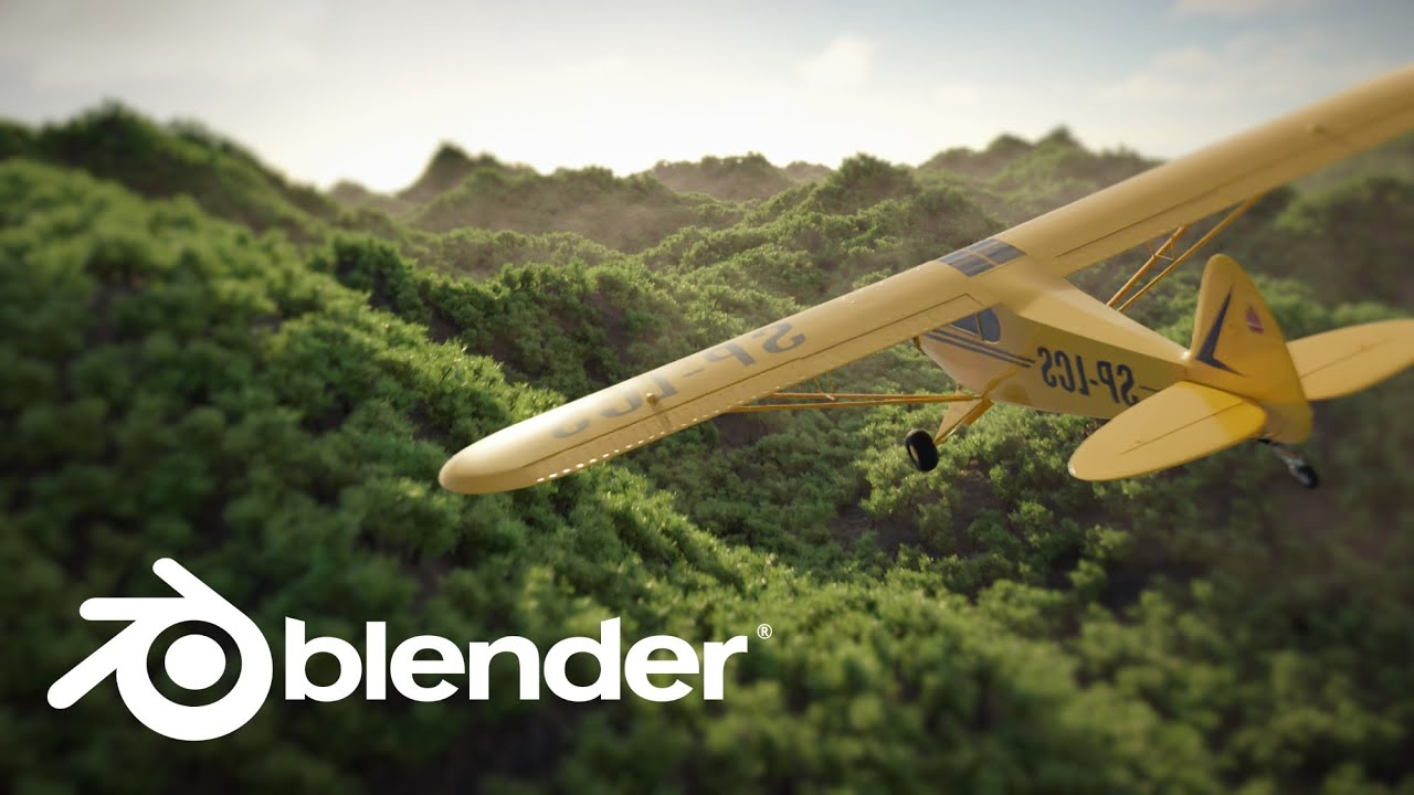 Blender Plane Animation in Forest (Cycles Render) - YouTube