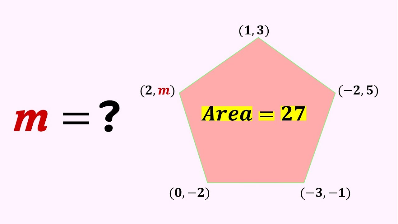 An Amazing Coordinate Geometry Problem | Find unknown "m" ? - YouTube