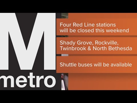 Four Red Line stations are closed this weekend - YouTube