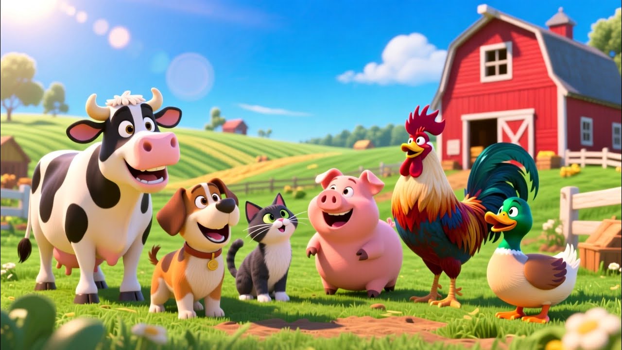Animal Sounds Song for Kids 🐾 | Learn 7 Animal Sounds | Fun Preschool ...
