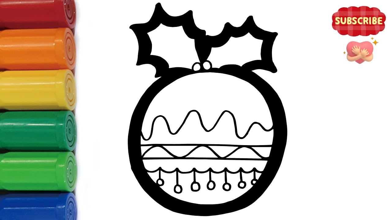 How to draw a Christmas Ball ? | Drawing and Coloring for Kids ...