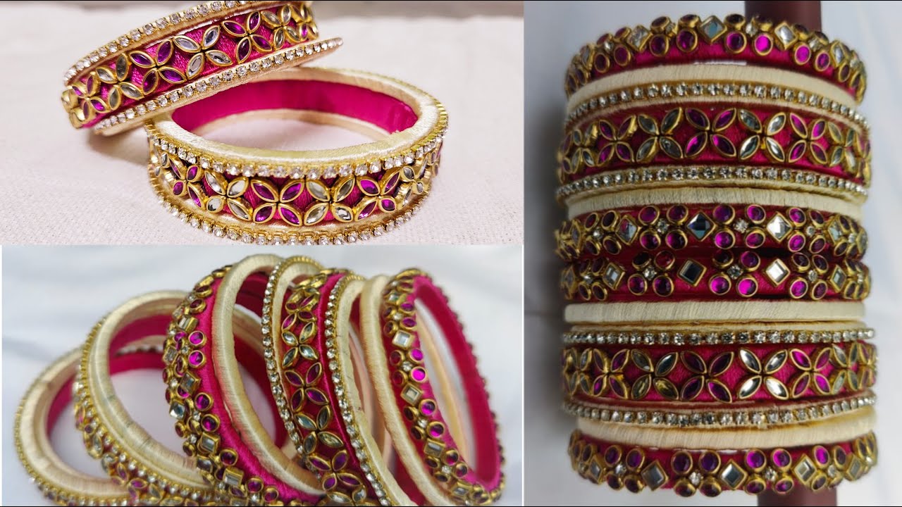 Latest Silk thread bangles | How to make Silk thread bangles at home ...
