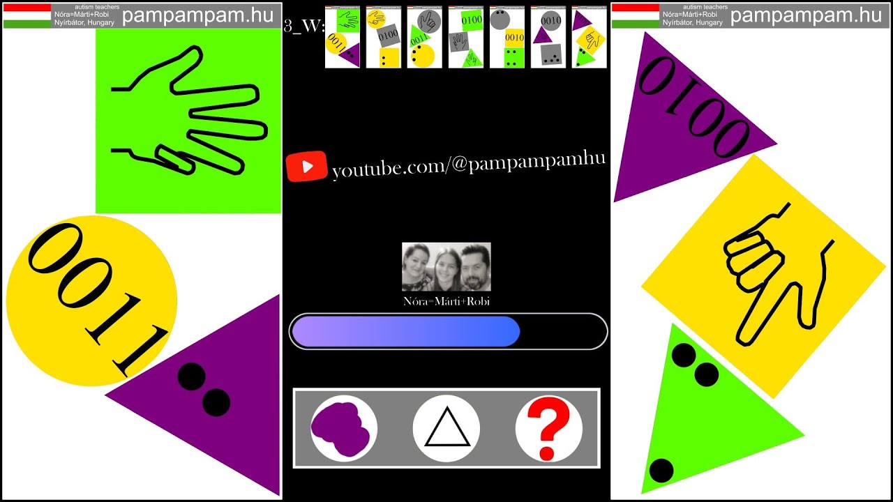 QUIZ color shape number board game pam pam pam 183 - YouTube