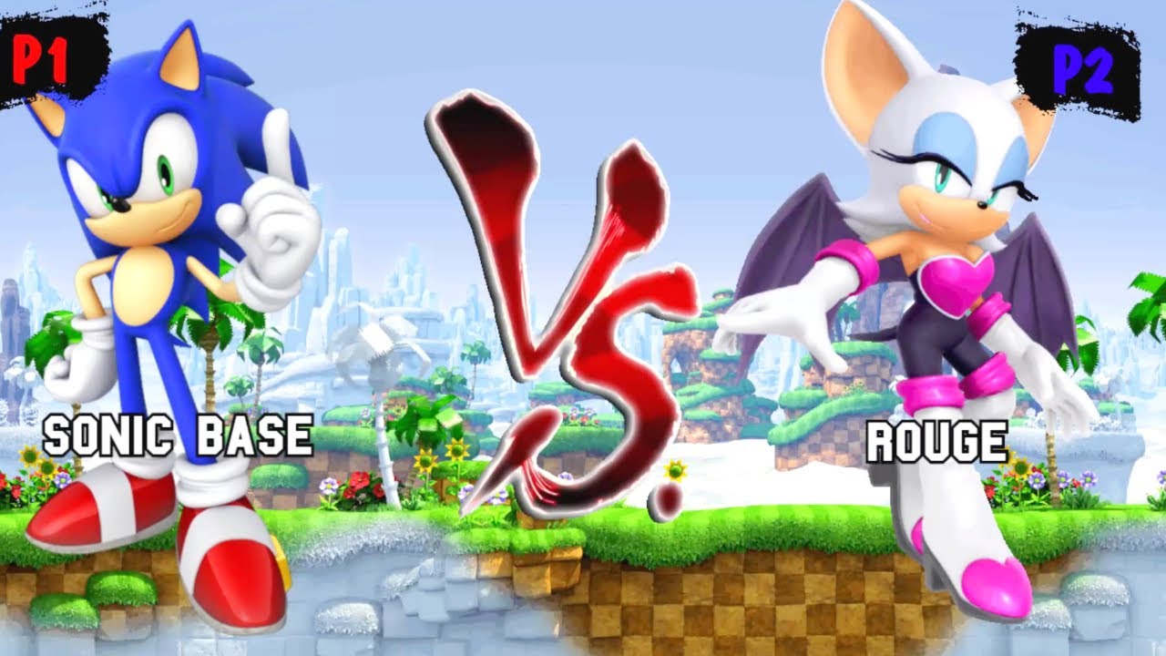 Sonci Base VS Rouge I Sonic Battle JUS MUGEN v4 - YouTube