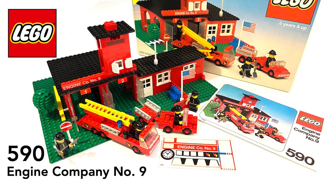 LEGO Town Set 590 Engine Company No. 9 Speed Build - YouTube