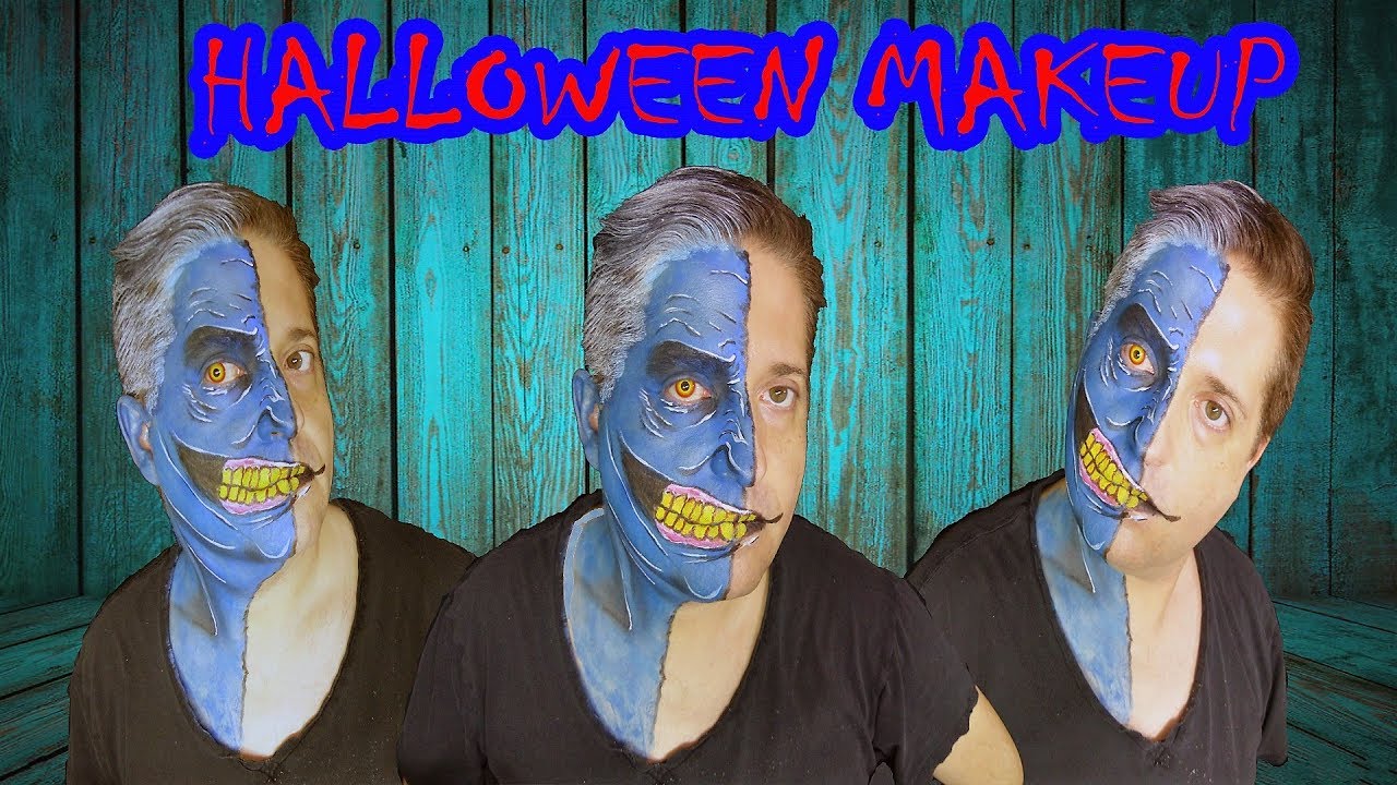 TWO FACE BATMAN/HALLOWEEN MAKEUP 2017 (makeup28)😜 - YouTube