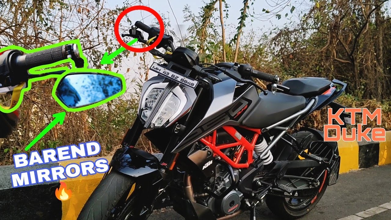 ktm duke modified || barend mirrors || handlebar mirrors🔥 - YouTube
