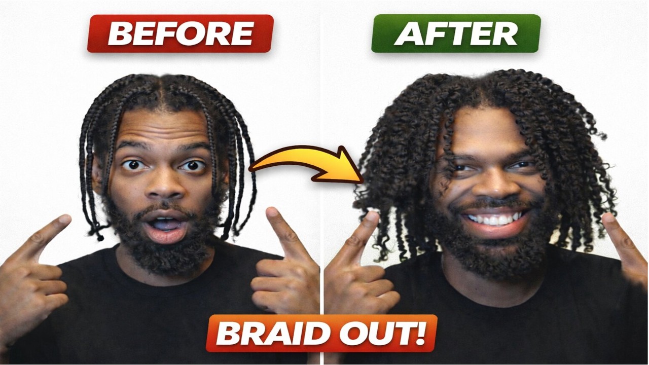 How To Get The Perfect Braid Out On Natural Hair - YouTube