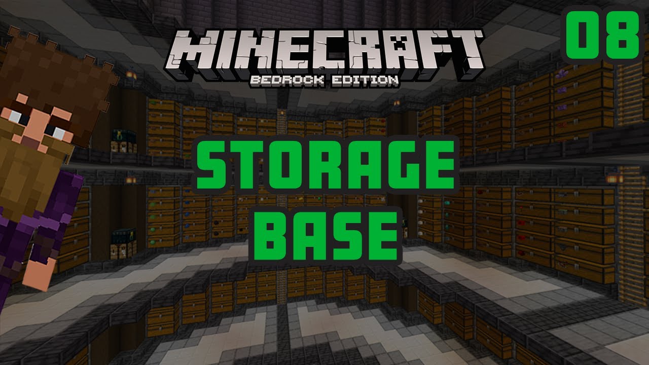 Let's Play Minecraft | S2E8 - Storage Base | Bedrock 1.18.30 - YouTube