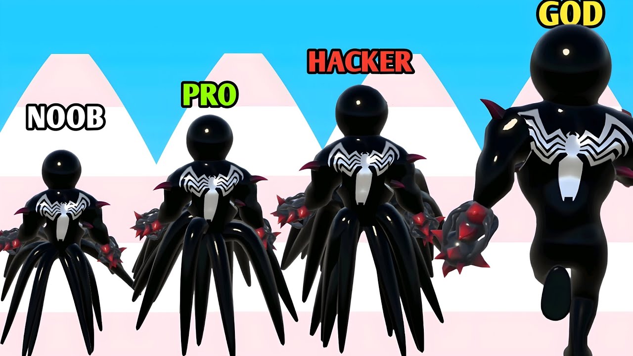 Venom Evolution 3D - All Levels, (NOOB to PRO to HACKER) - YouTube