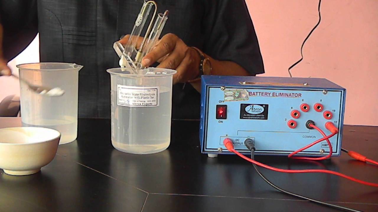 Video chemistry electrolysis apparatus tutorial study working manual by ...