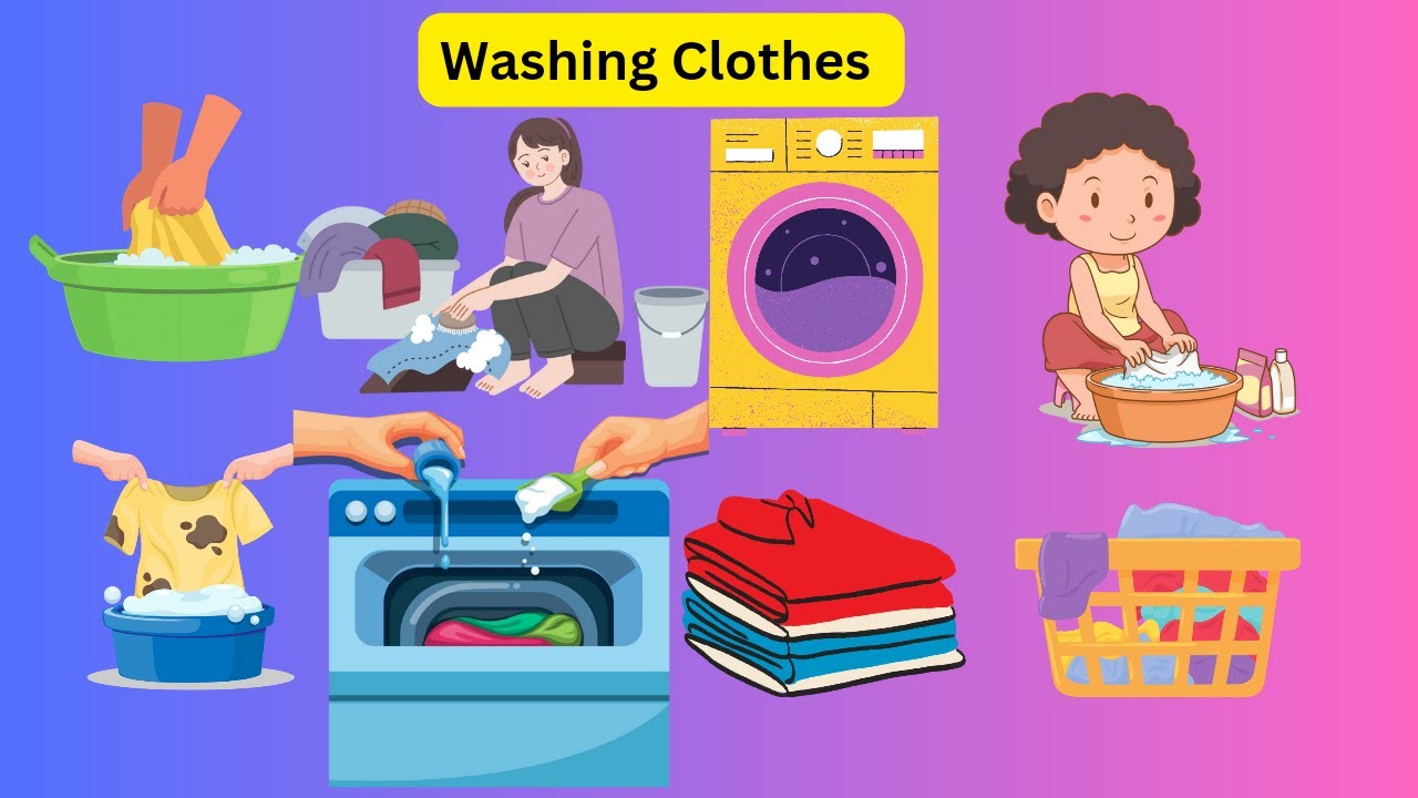 Washing Clothes | Learn Daily English in 10 Minutes a Day with This One ...