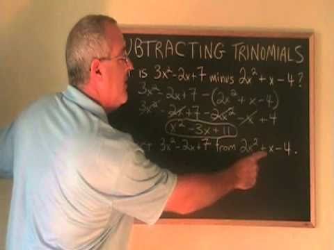 Subtract 2 Trinomials - YouTube