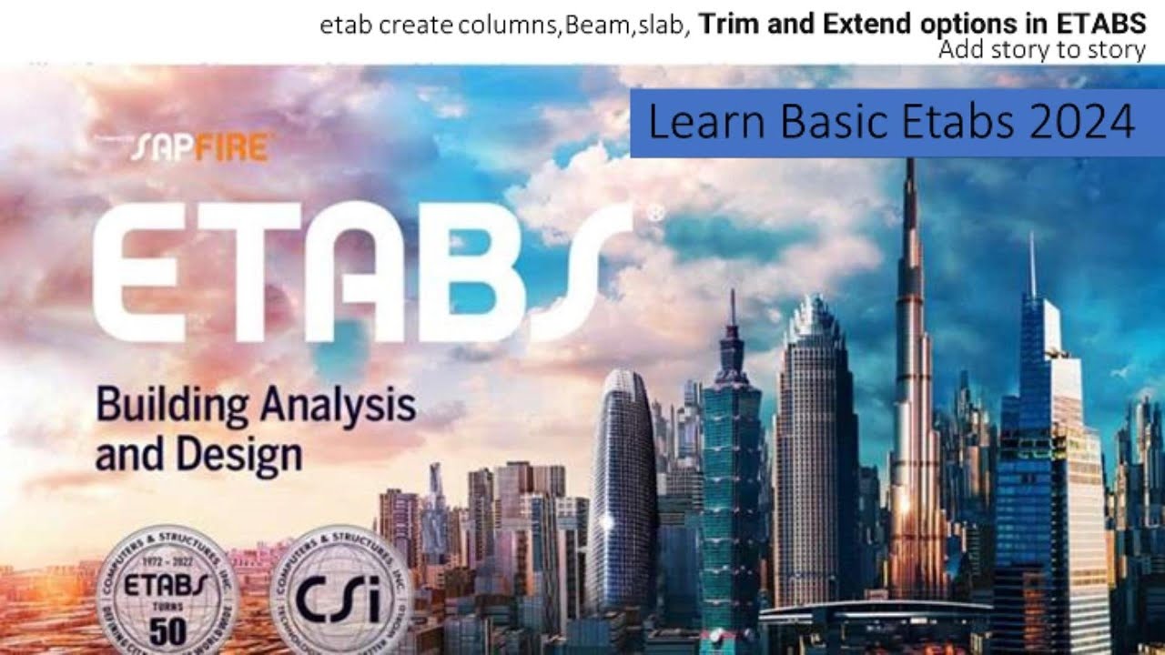 Learn Basic Etabs 2024 Make model Step by step - YouTube
